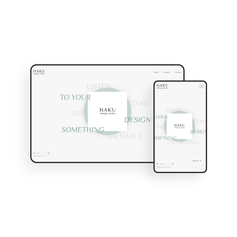 大阪のWebデザイナーのポートフォリオサイト | 大阪でホームページ制作・WebデザインならHAKU design works
